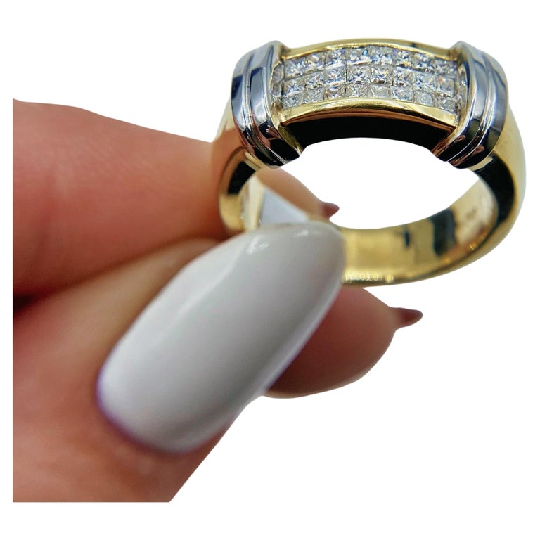 Customizable Alluring 14K yellow gold diamond cocktail ring For Sale at ...