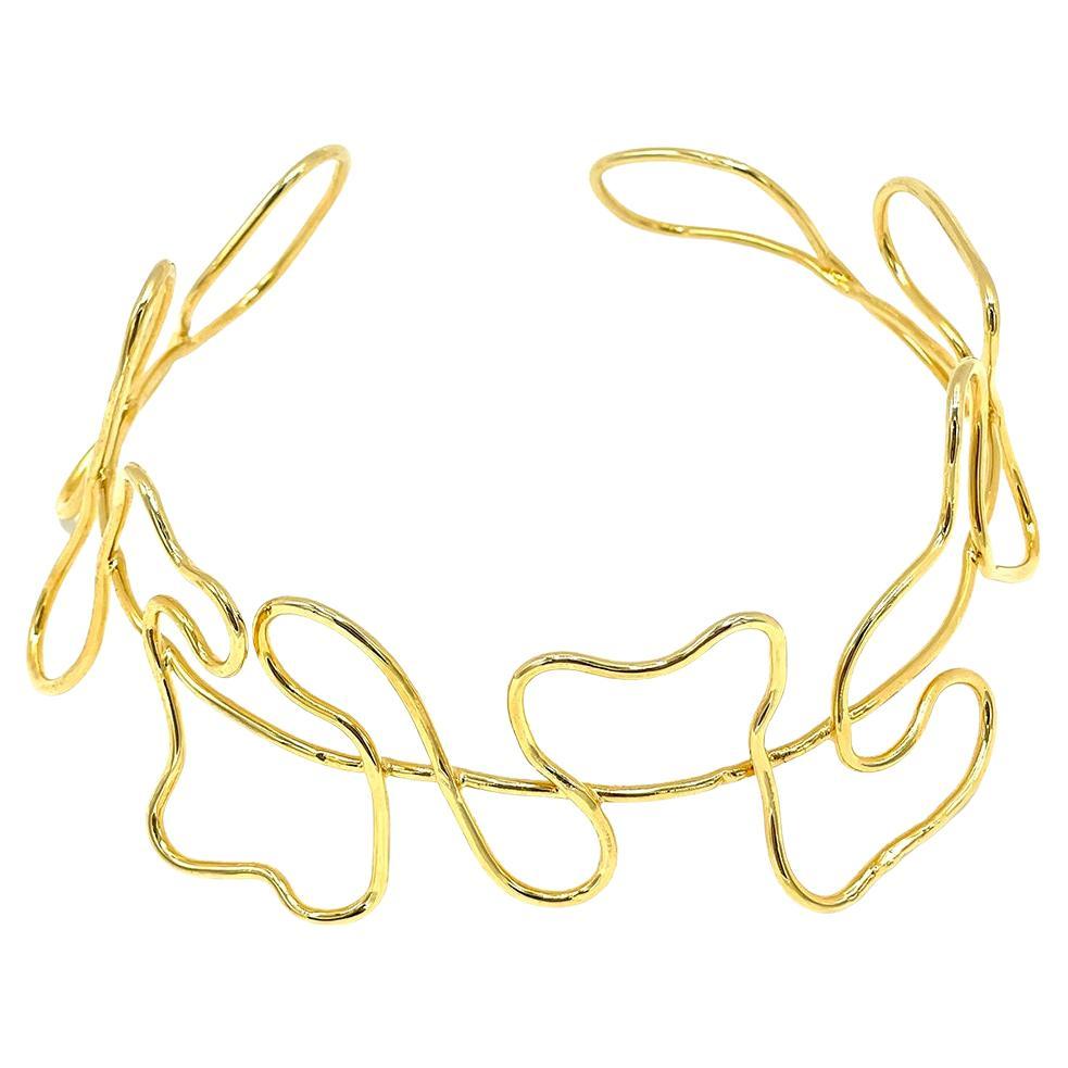Gold Thin Lace Choker Goddess Look and Moldable, Gold Plated For Sale ...
