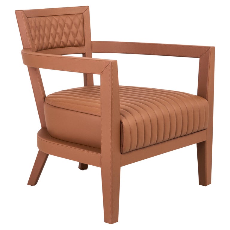 Alma Armchair, Upholstery in Leather For Sale at 1stDibs