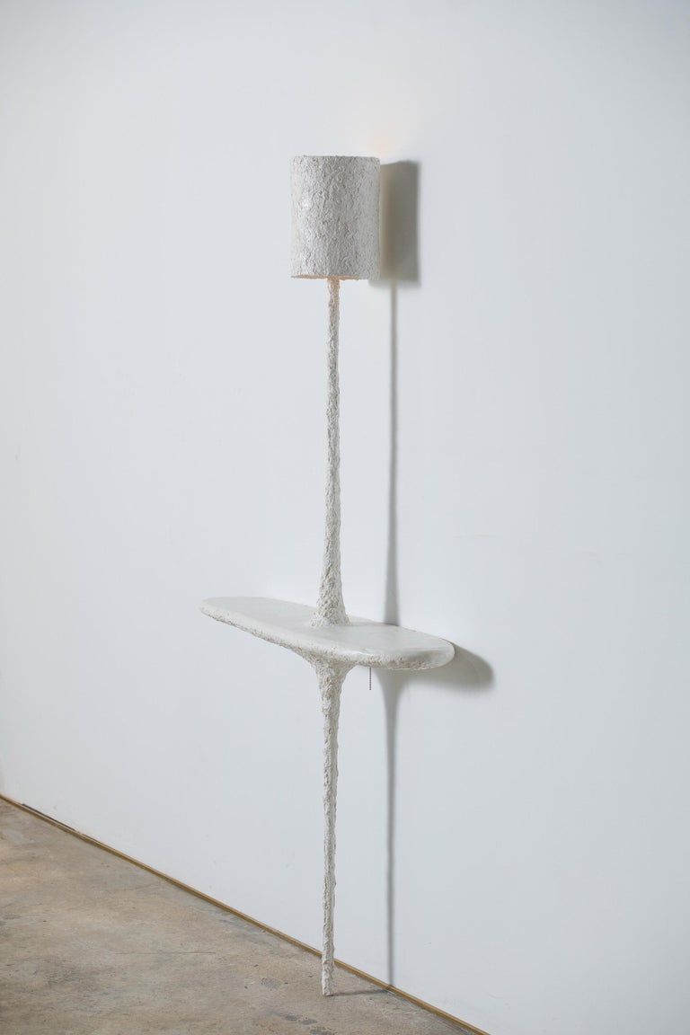 Alma Solitaria Wall Lamp and Console in Polished Plaster by Reynold ...