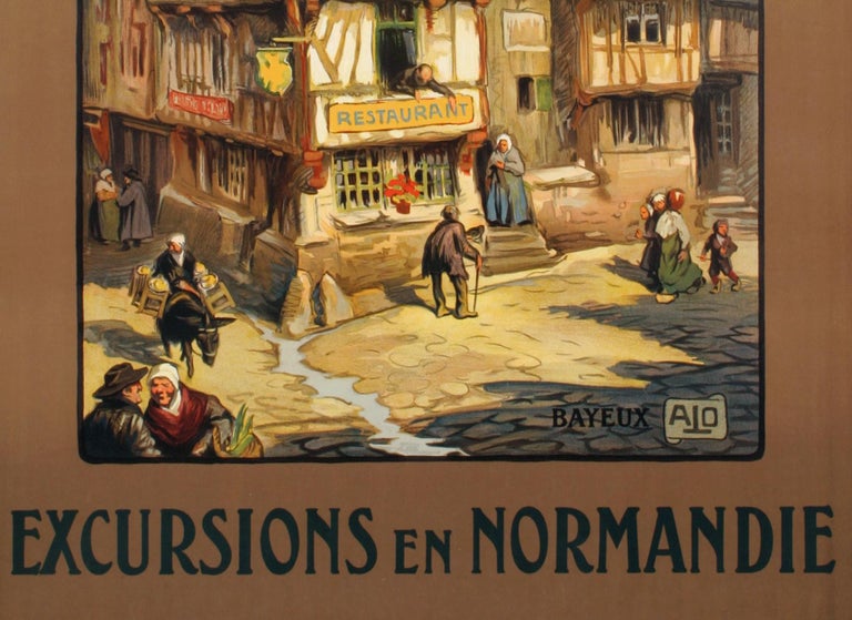 Alo, Original Art Deco Travel Poster, Bayeux, Calvados, Normandy ...