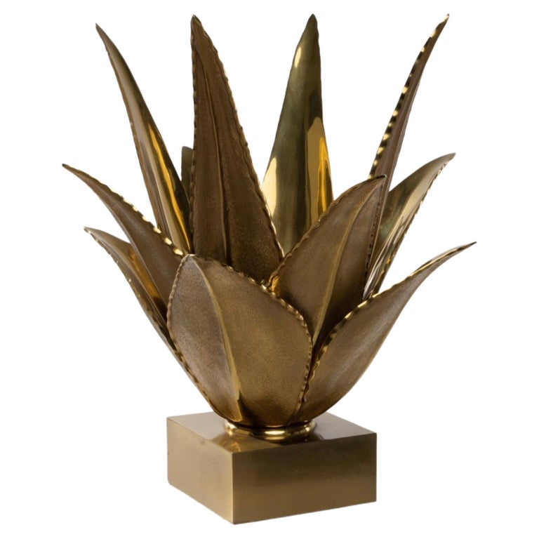 Aloès de la Maison Charles - Lampe de table en bronze à patine médaille ...