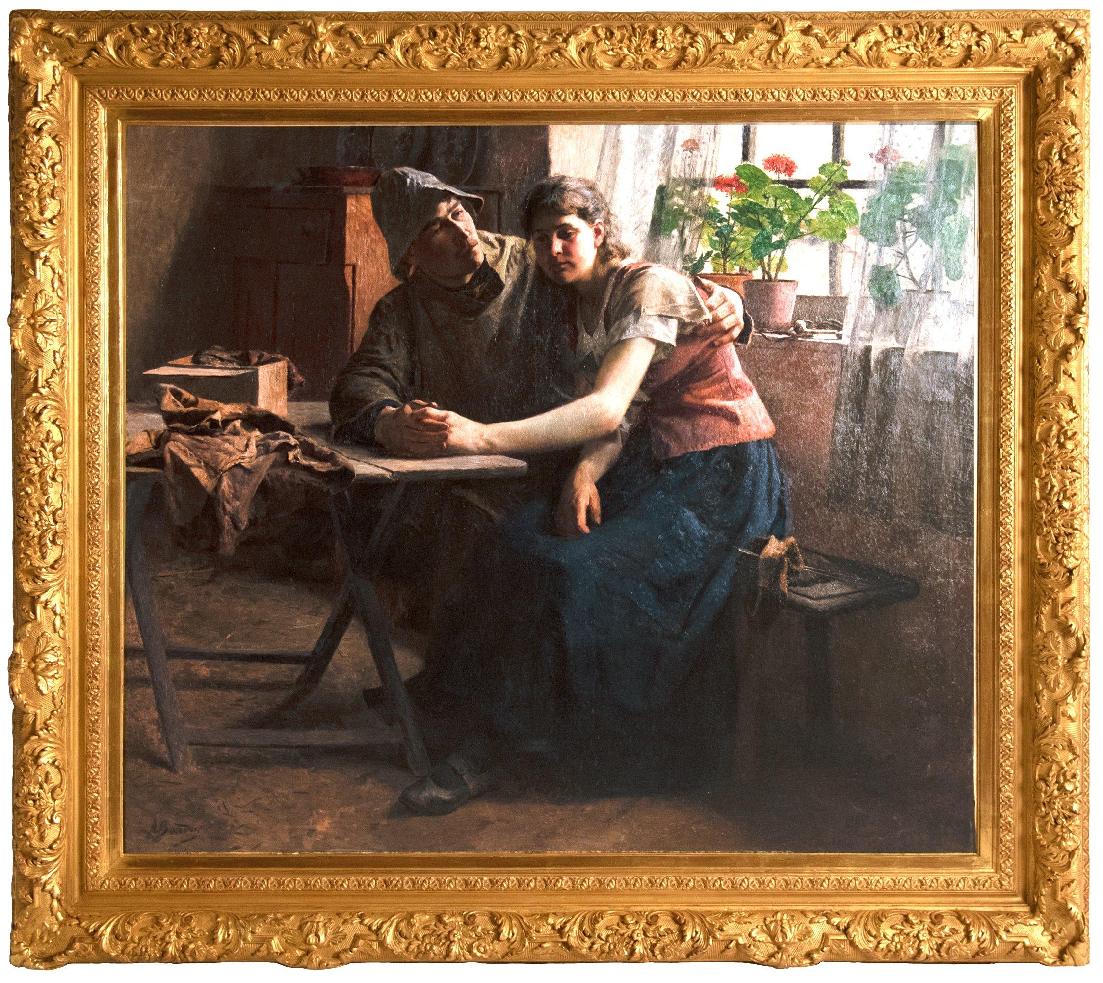 Alois Boudry - "Interior Scene with a Fisherman and His Wife" by Alois ...