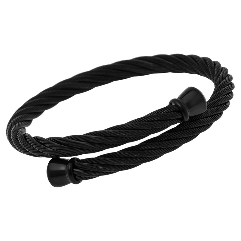 Alor Stainless Steel Cable Bangle Bracelet For Sale at 1stDibs