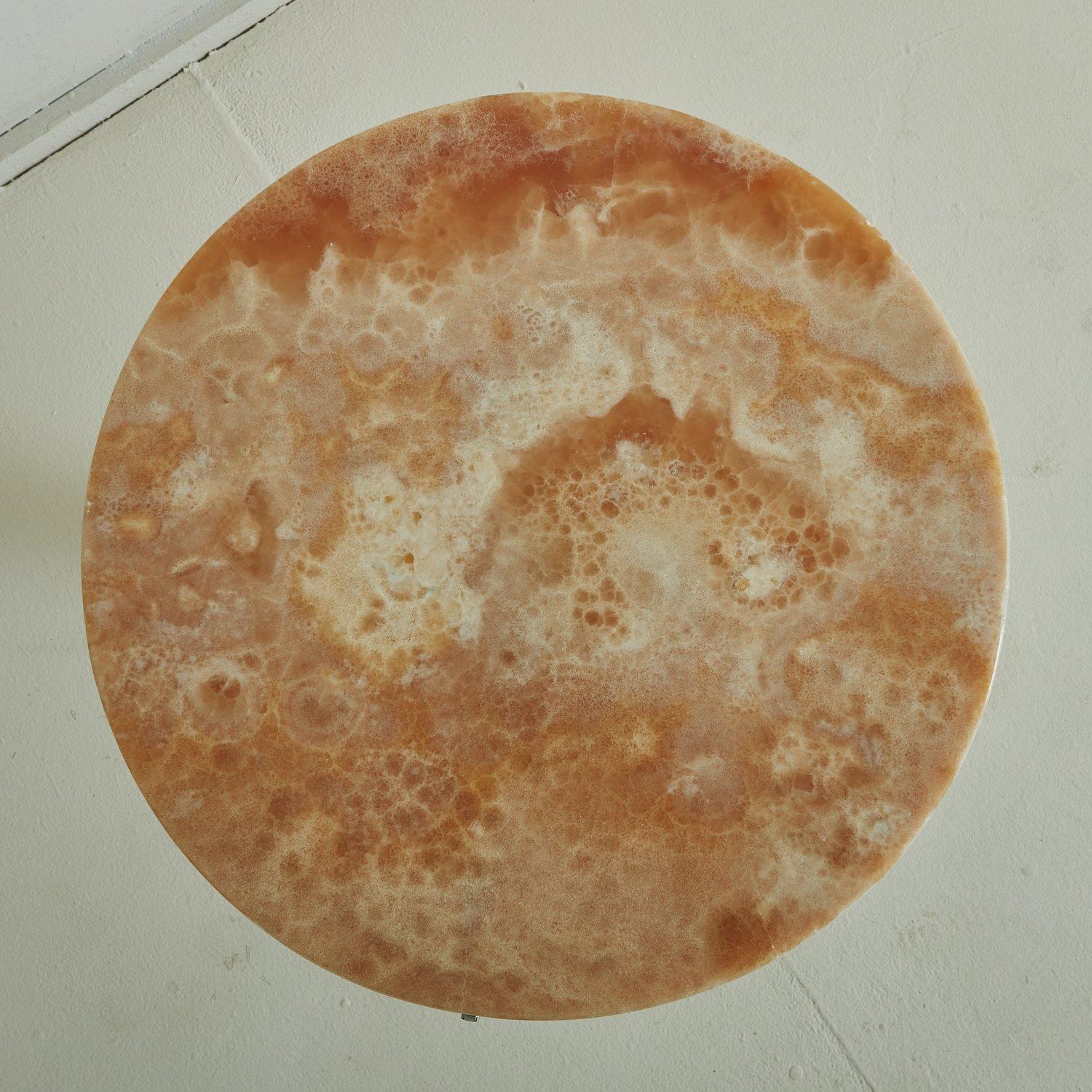 ‘Alpha’ Side Table with Onyx Top by Hans Eichenberger for Stendig ...