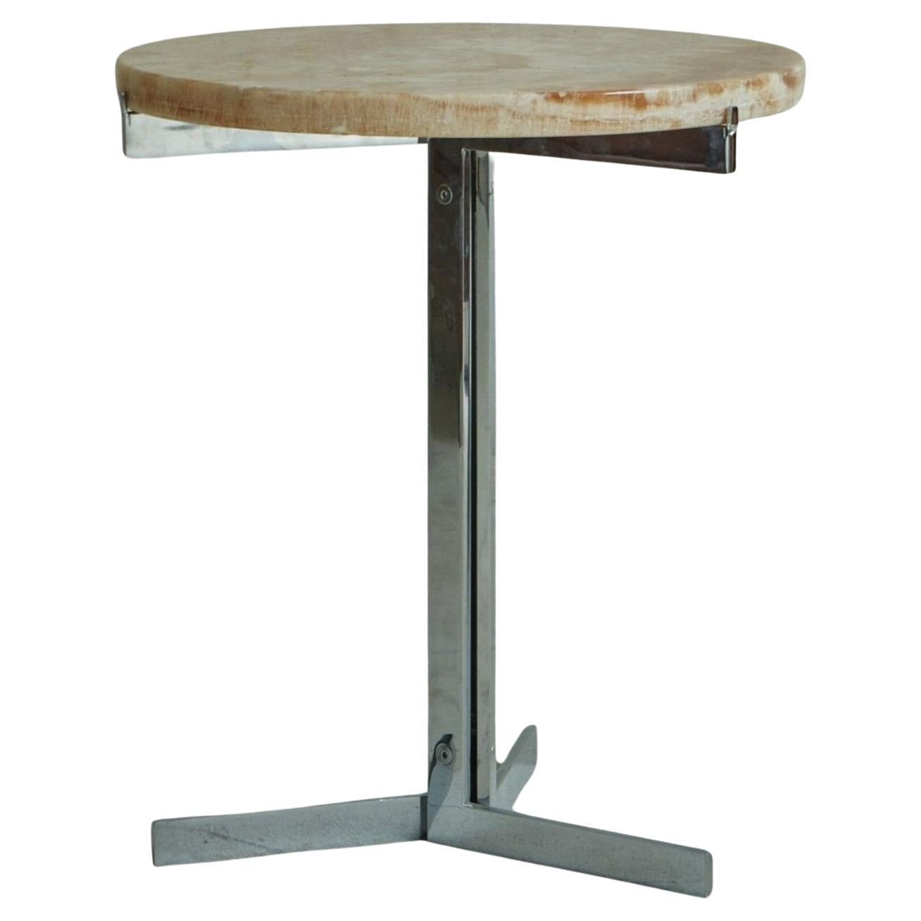 ‘Alpha’ Side Table with Onyx Top by Hans Eichenberger for Stendig ...