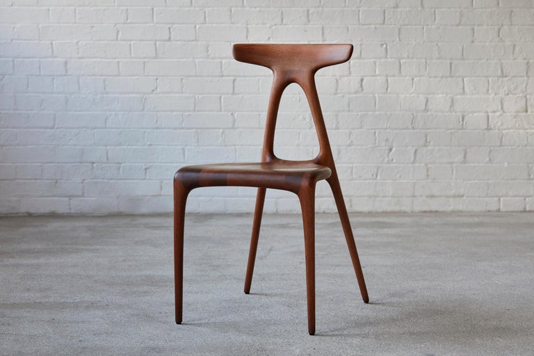 Alpha, Solid Walnut Stackable Contemporary Dining Chair by Made in ...