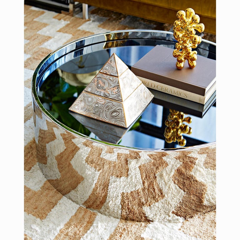 Alphaville Polished Stainless Steel Cocktail Table For Sale at 1stDibs