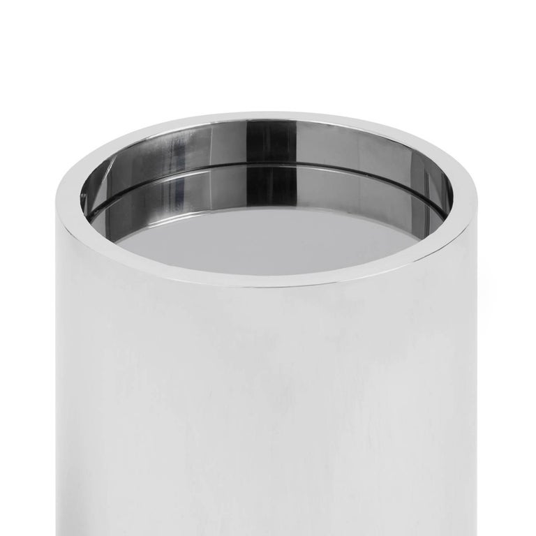 Alphaville Stainless Steel Petite Accent Table For Sale at 1stDibs