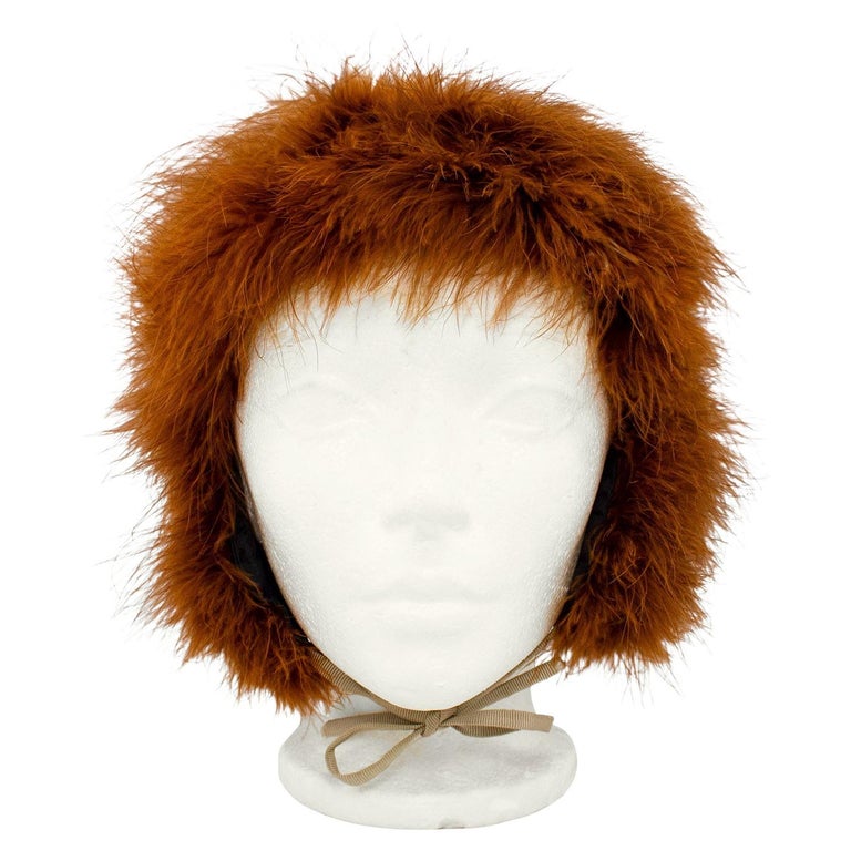 Alphée Paris 1960's Marabou Modernist Hat For Sale at 1stDibs