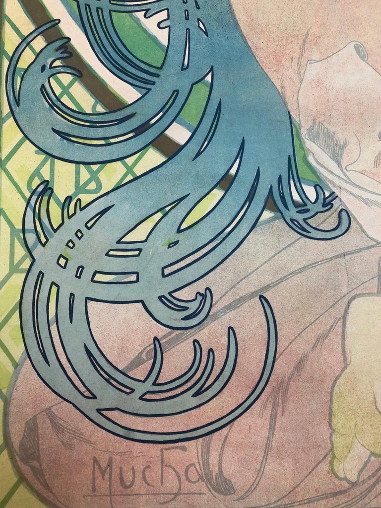 Alphonse Mucha JOB Original Poster, 1898 For Sale at 1stDibs