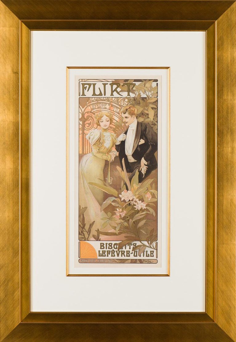 Alphonse Mucha - "Flirt Biscuits" vintage poster by Alphonse Mucha at ...