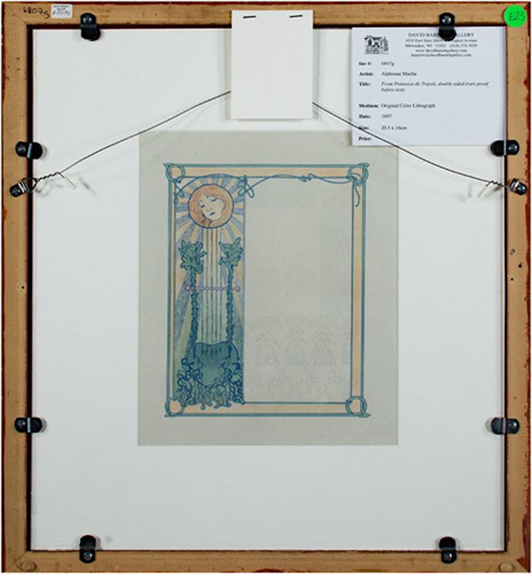 Alphonse Mucha - From: Ilsée, Princess of Tripoli Recto: "Writing Verse ...