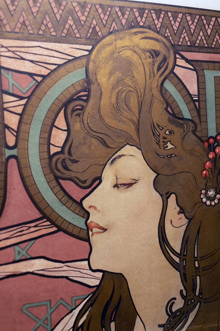 Alphonse Mucha - Poster for JOB Cigarette Paper, 1896 For Sale at 1stDibs