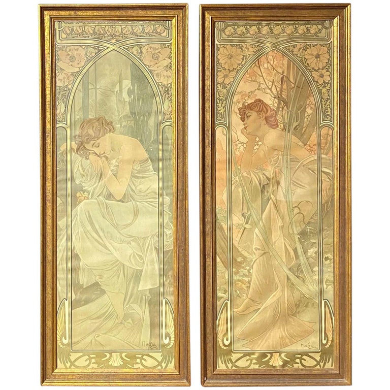 Alphonse Mucha - Répos de La Nuit / Reverie du Soir at 1stDibs