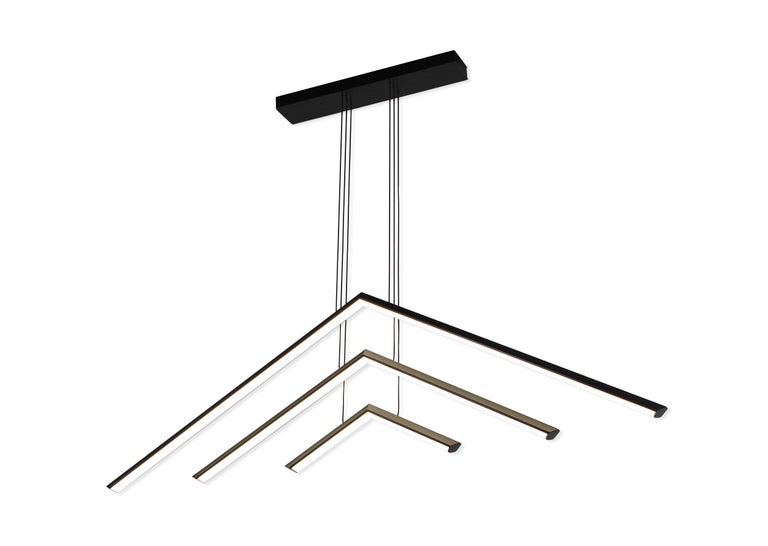 Alpine APC60 Contemporary Geometric Modern LED Chandelier Light Fixture ...