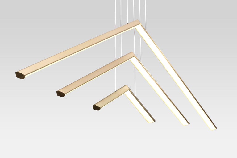 Alpine APC60 Contemporary Geometric Modern LED Chandelier Light Fixture ...