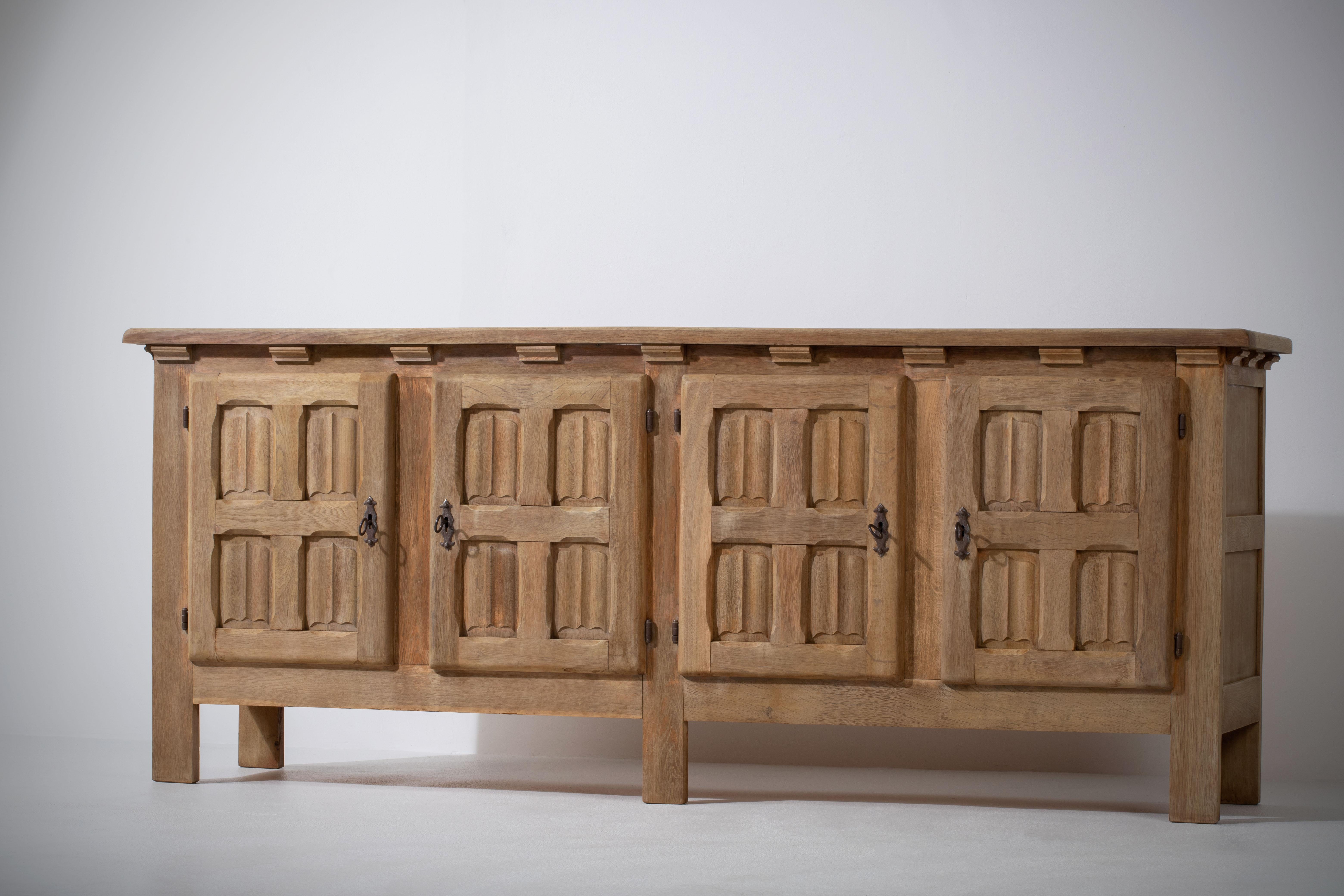 Alpine Chalet Chic Sideboard in Oak, France at 1stDibs