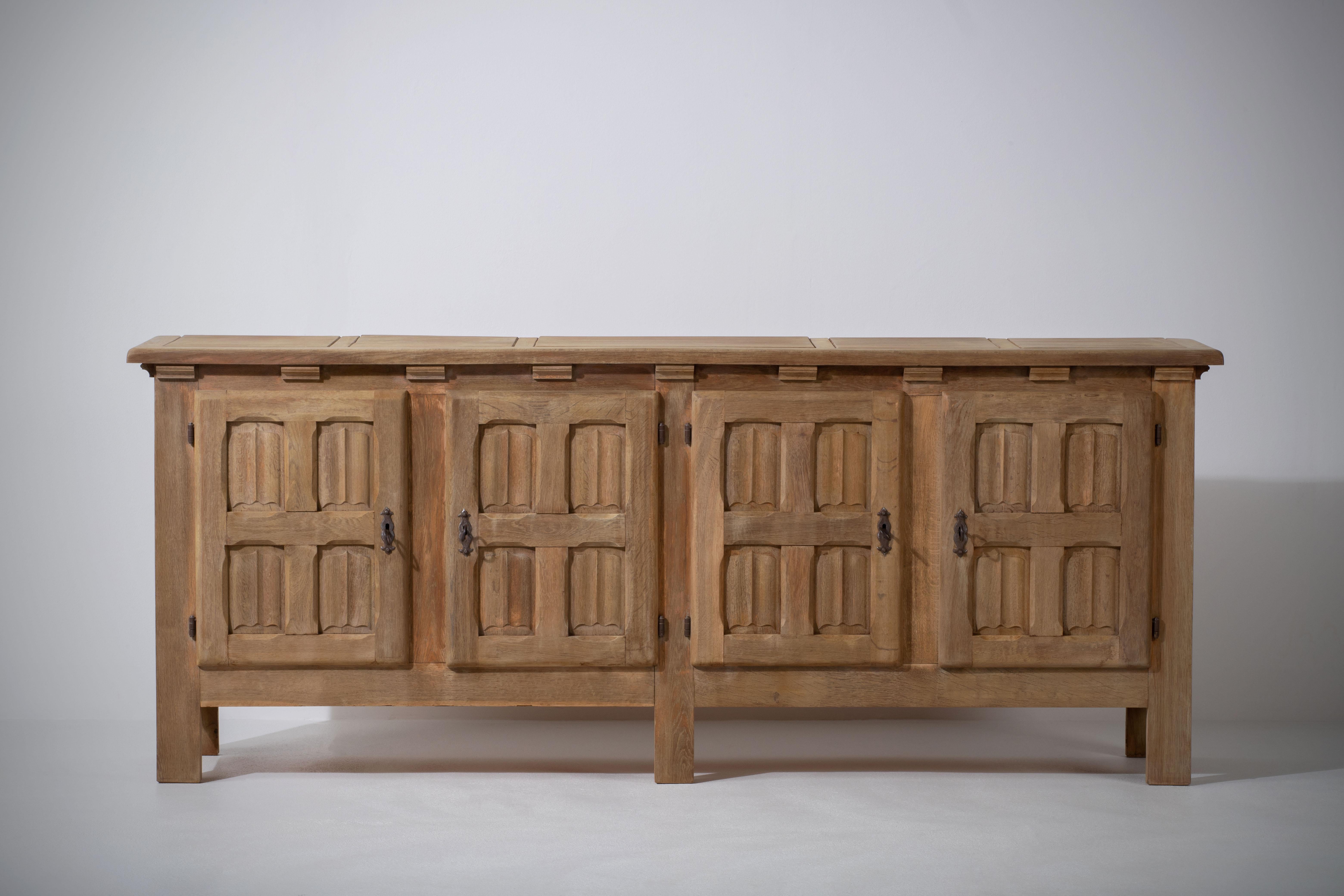 Alpine Chalet Chic Sideboard in Oak, France at 1stDibs
