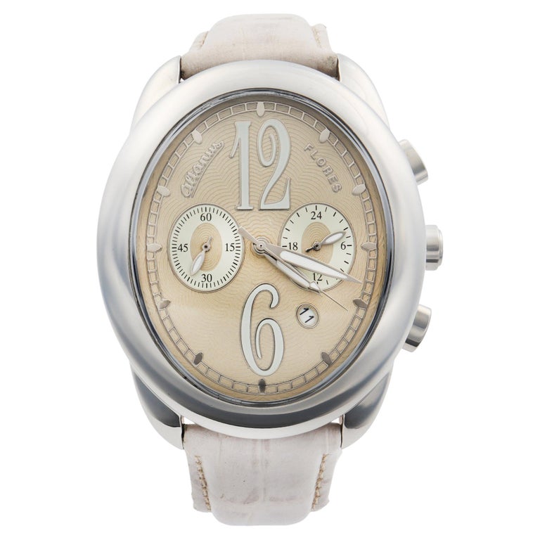 Altanus Flores Chrono Steel Beige Dial Quartz Ladies Watch 7825-WIBG ...