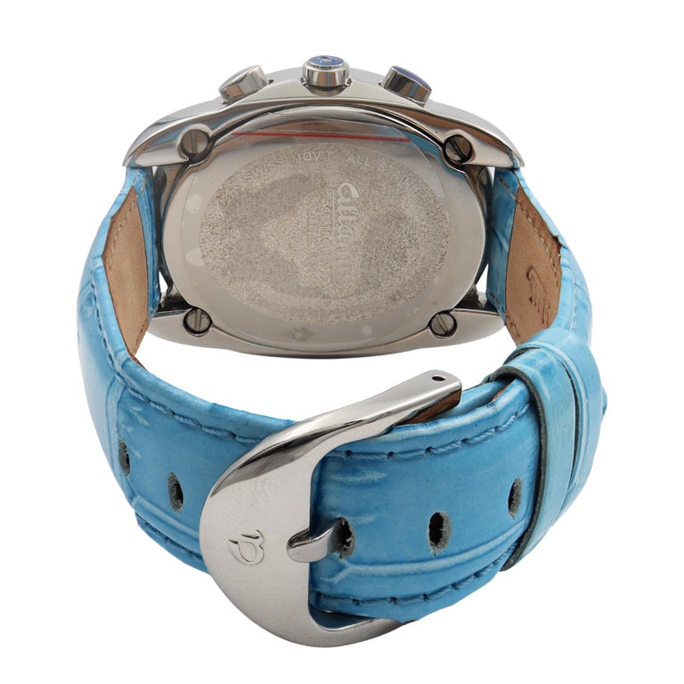 Altanus Flores Chrono Steel Sky Blue Dial Quartz Ladies Watch 7826 ...