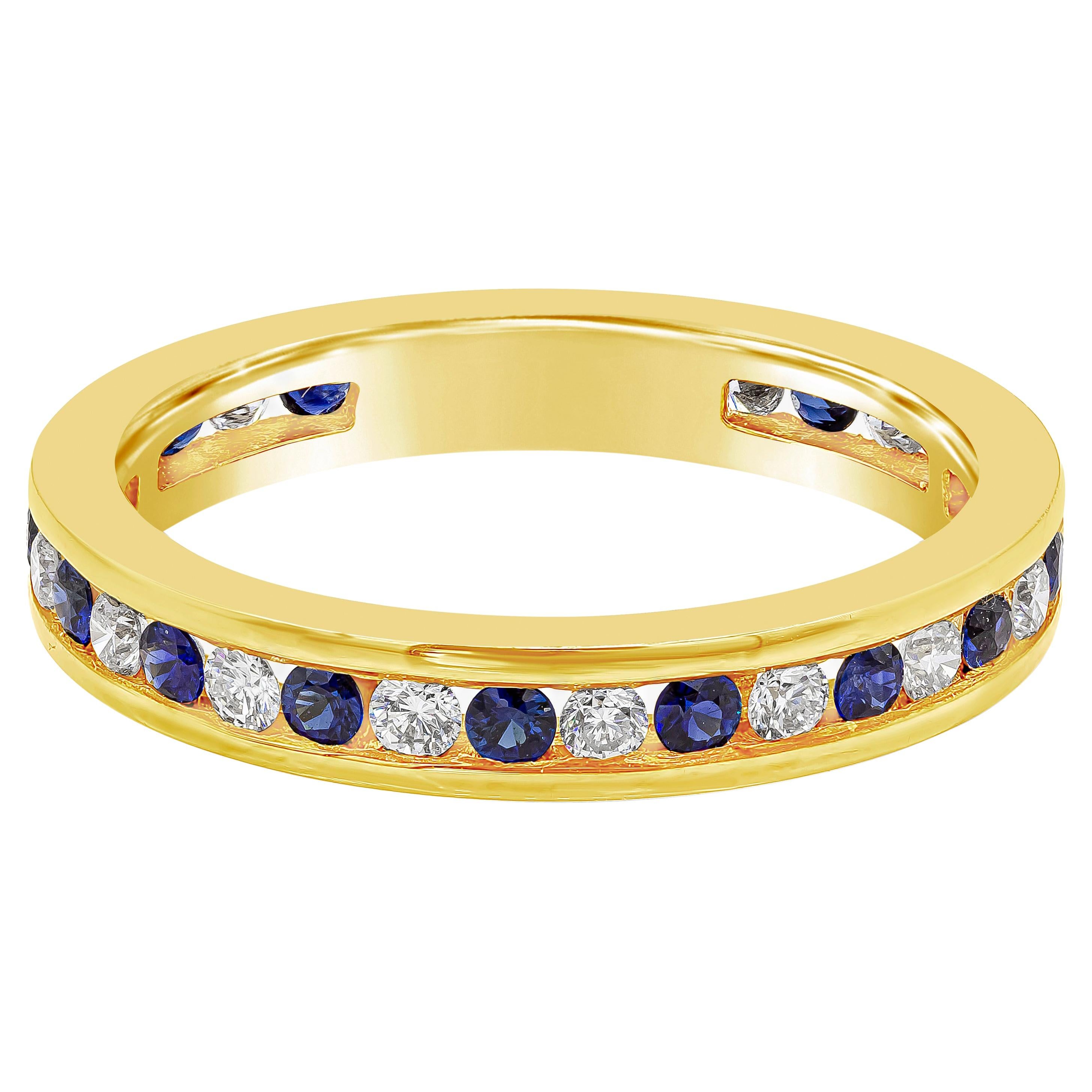 A Sapphire, Ruby and Diamond Swivel Eternity Ring at 1stDibs