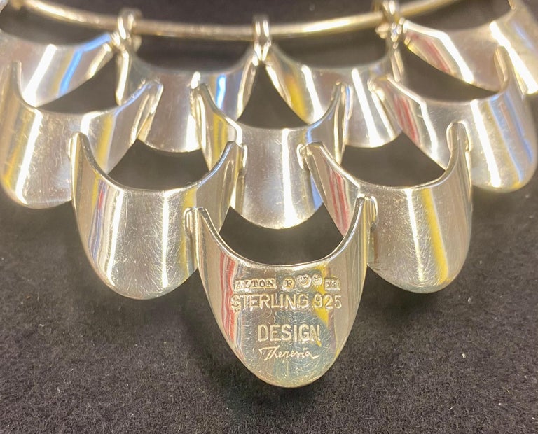 Alton Sweden Modernist Sterling Silver Statement Pendant Necklace, 1973 ...