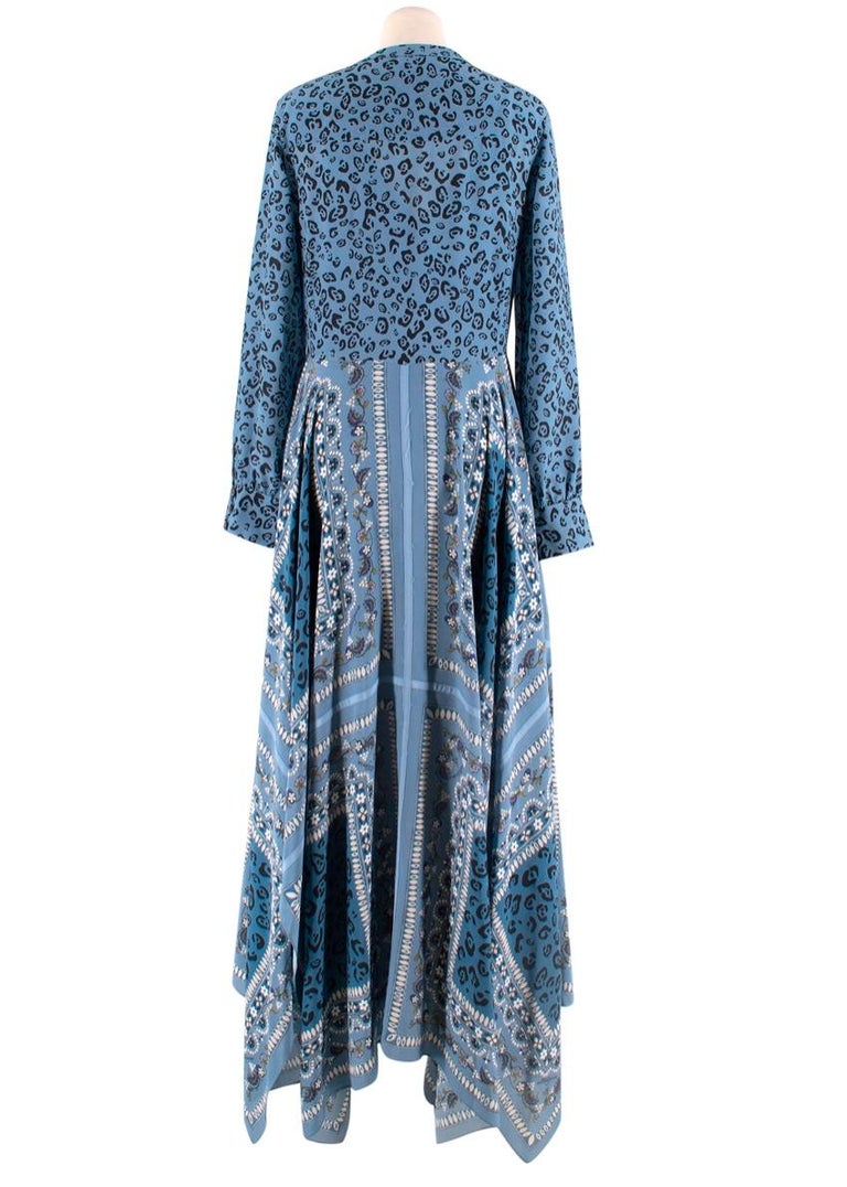Altuzarra Blue Multi-Print Shirt Midi Dress - Size US 4 at 1stDibs ...