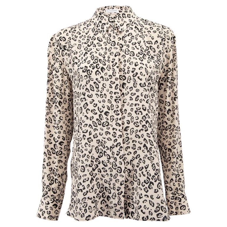 Altuzarra Women's Long Sleeve Leopard Print Blouse For Sale at 1stDibs