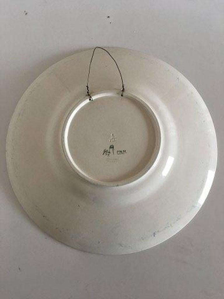 Aluminia Earthenware Round Bowl Dish No 602/549 with Bird Motif of ...