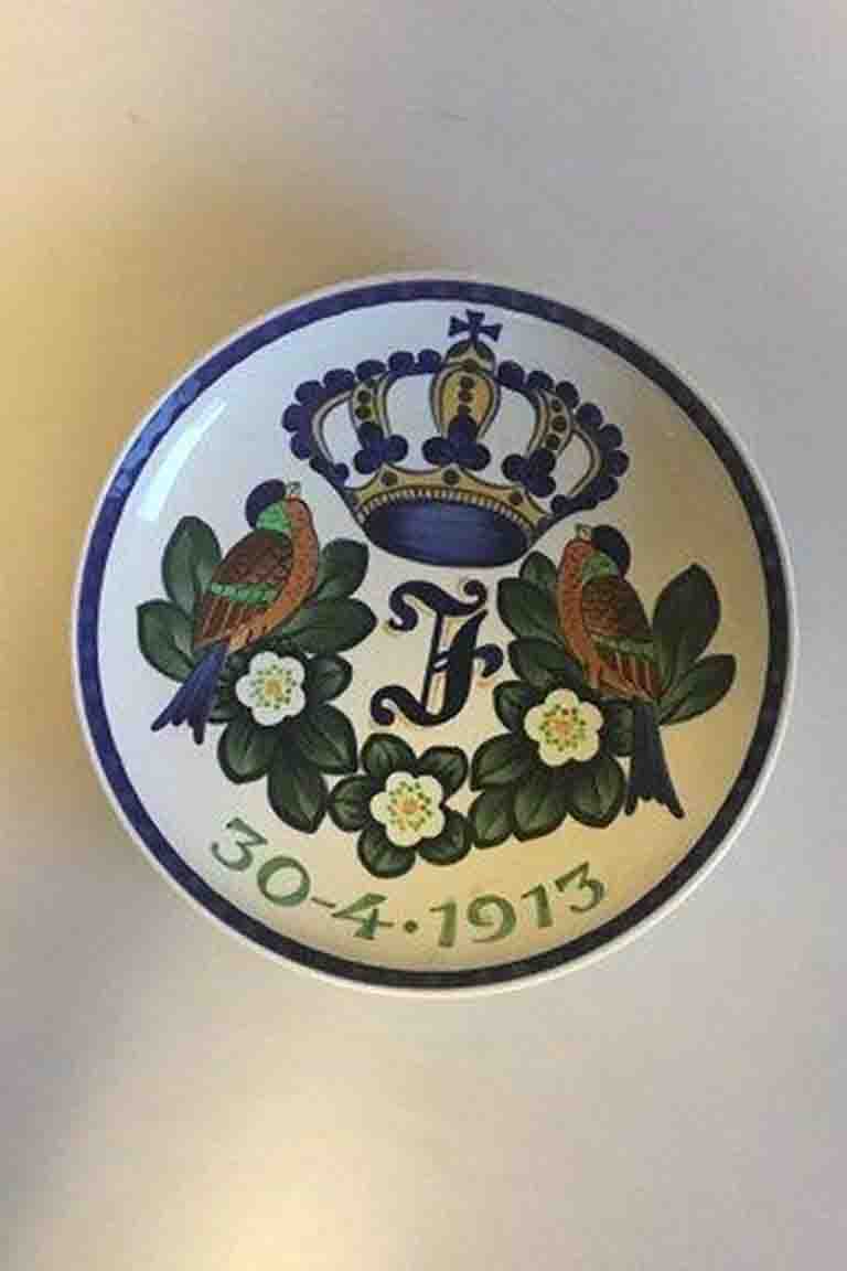 Aluminia Commemorative Plate Dutch Oranger Plate from 1913 at 1stDibs