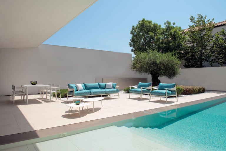 Aluminium EMU Terramare 8 Seats Gres Top Rectangular Table For Sale at 1stDibs