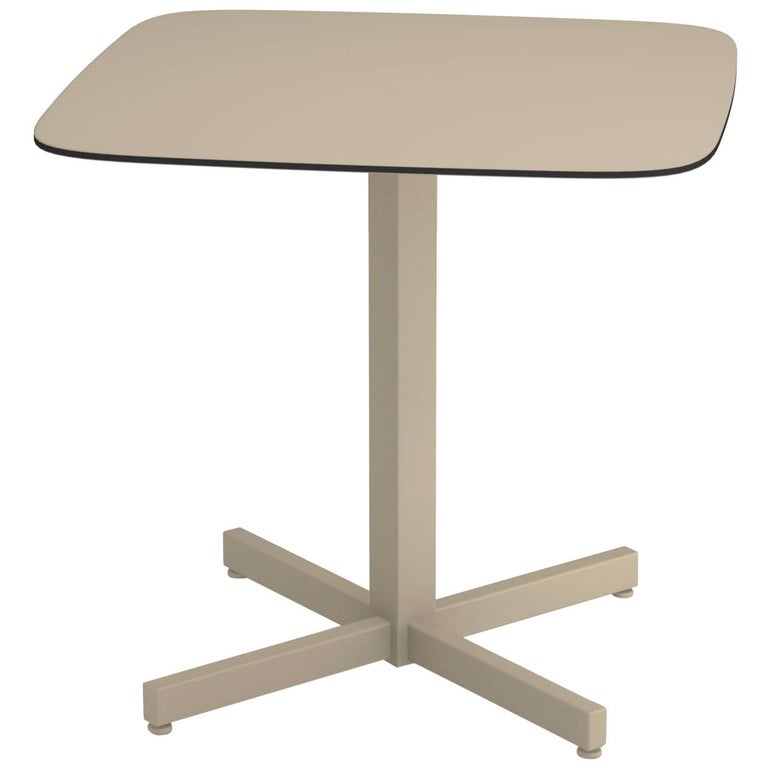 Aluminium and HPL EMU Shine 2/4 Seats Square Table HPL Top For Sale at ...