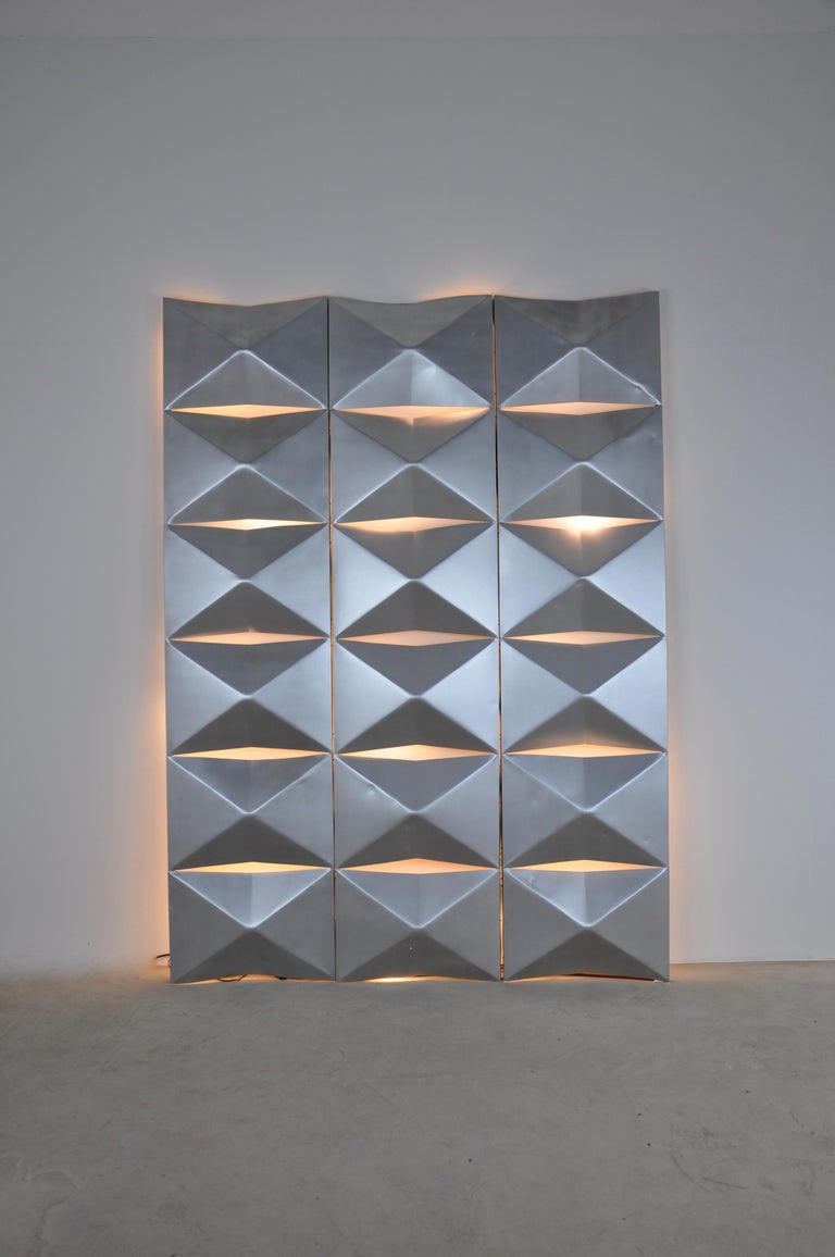 Aluminium Modular Wall Mounted Light Panels, 1960s at 1stDibs