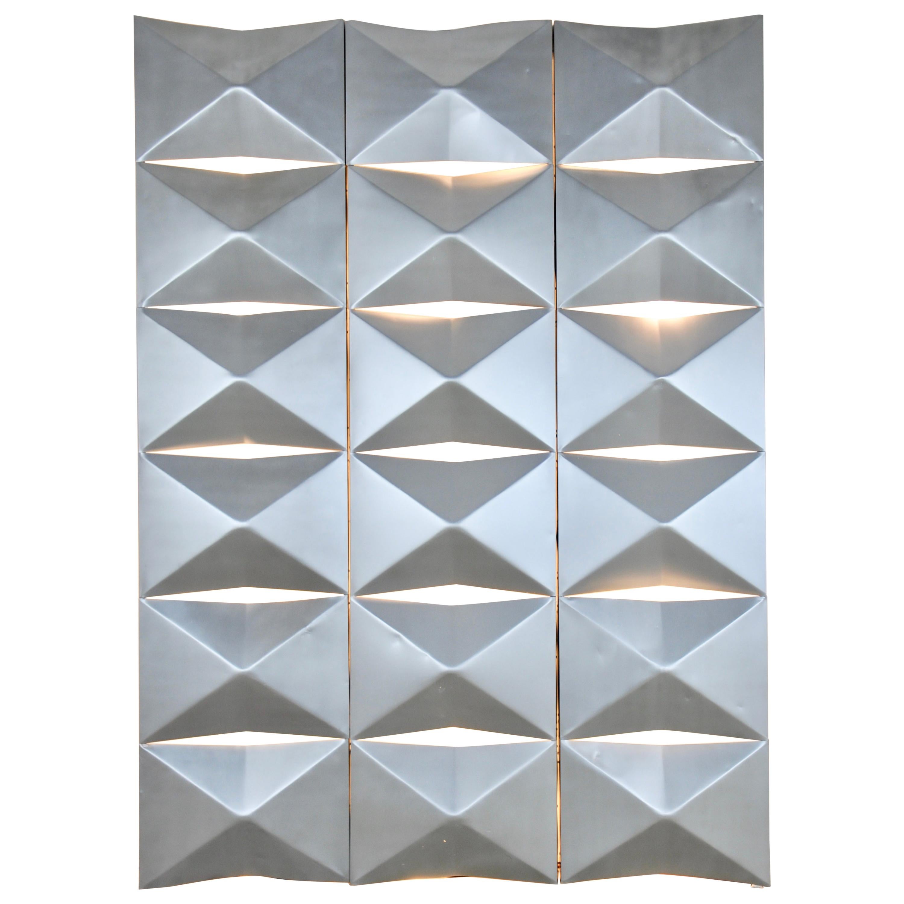 Aluminium Modular Wall Mounted Light Panels, 1960s at 1stDibs