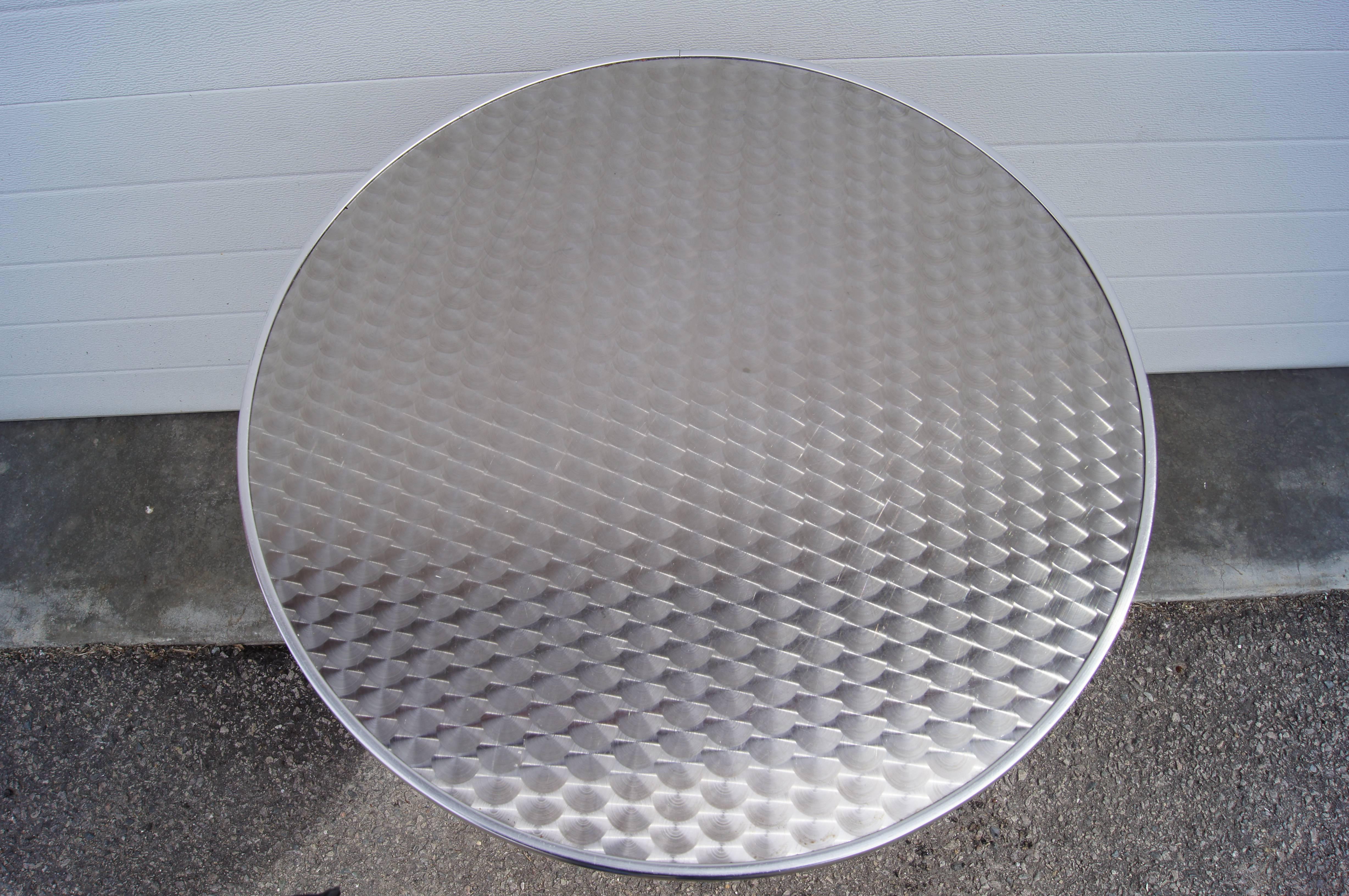 Aluminium and Stainless Steel Pensi Café Table by Jorge Pensi for Knoll ...