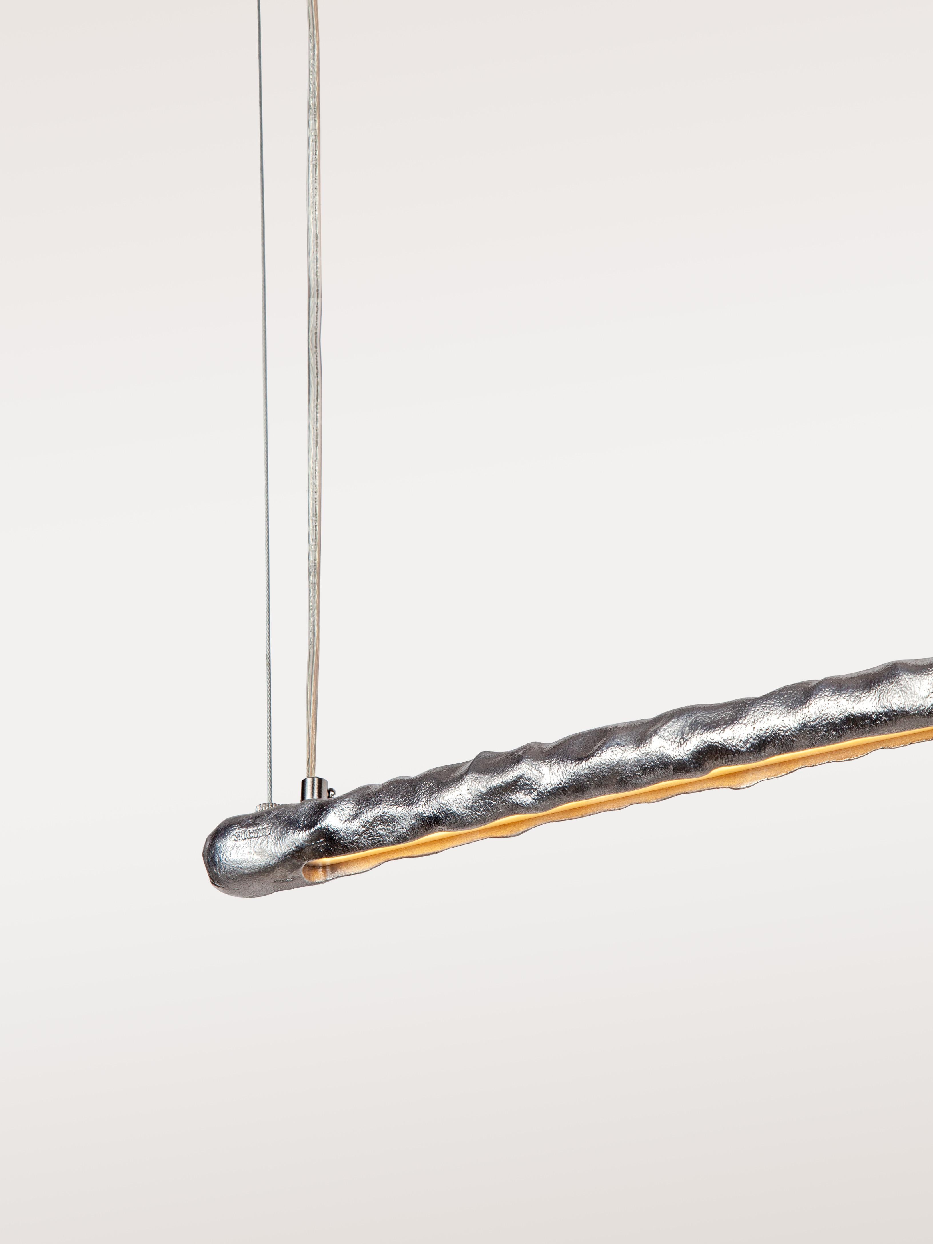 Aluminum Aria Linear Suspended Light by Stem Design For Sale at 1stDibs