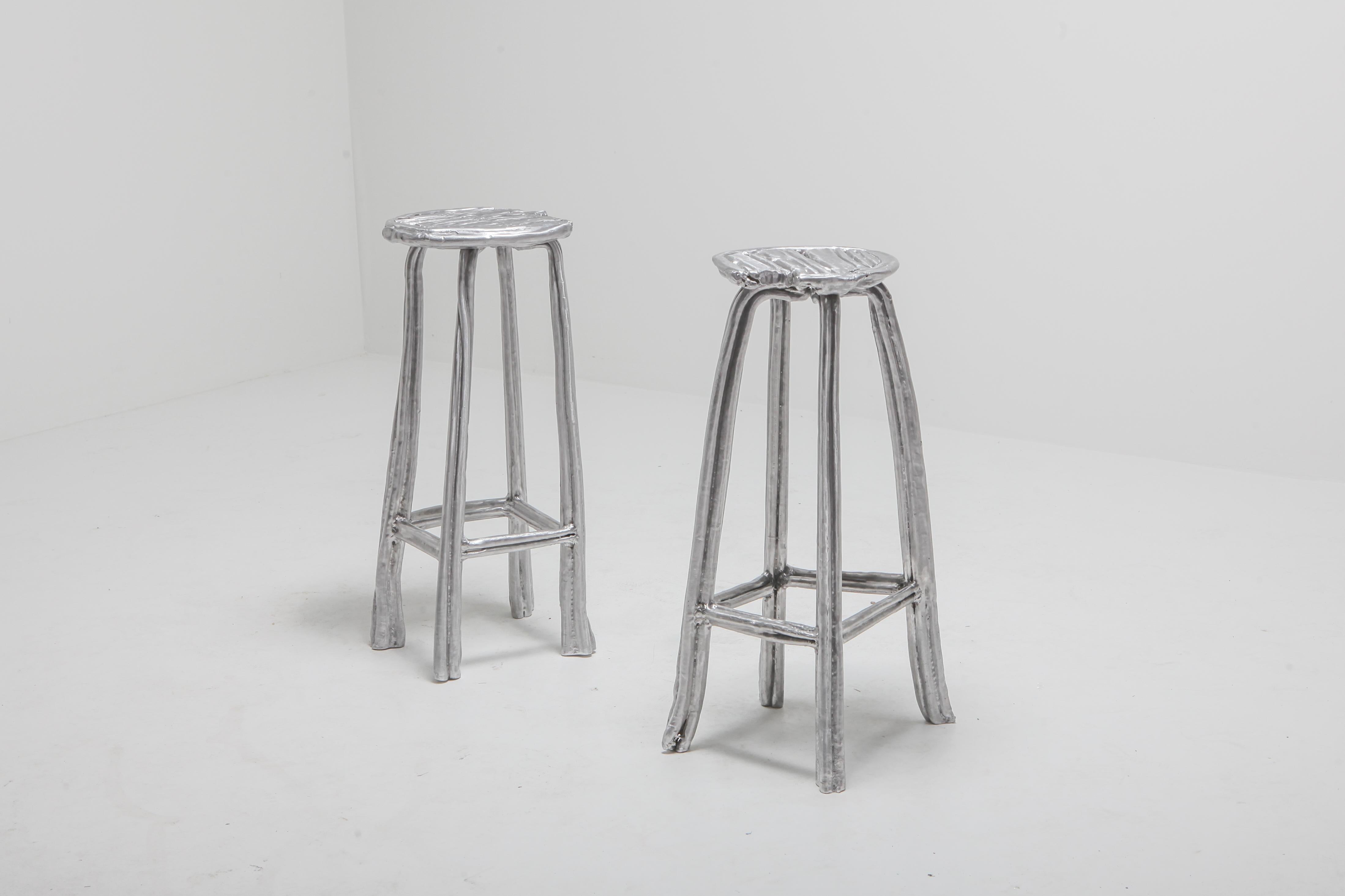 Aluminum Cast Bar Stool T-009 by Nicolas Erauw For Sale at 1stDibs ...