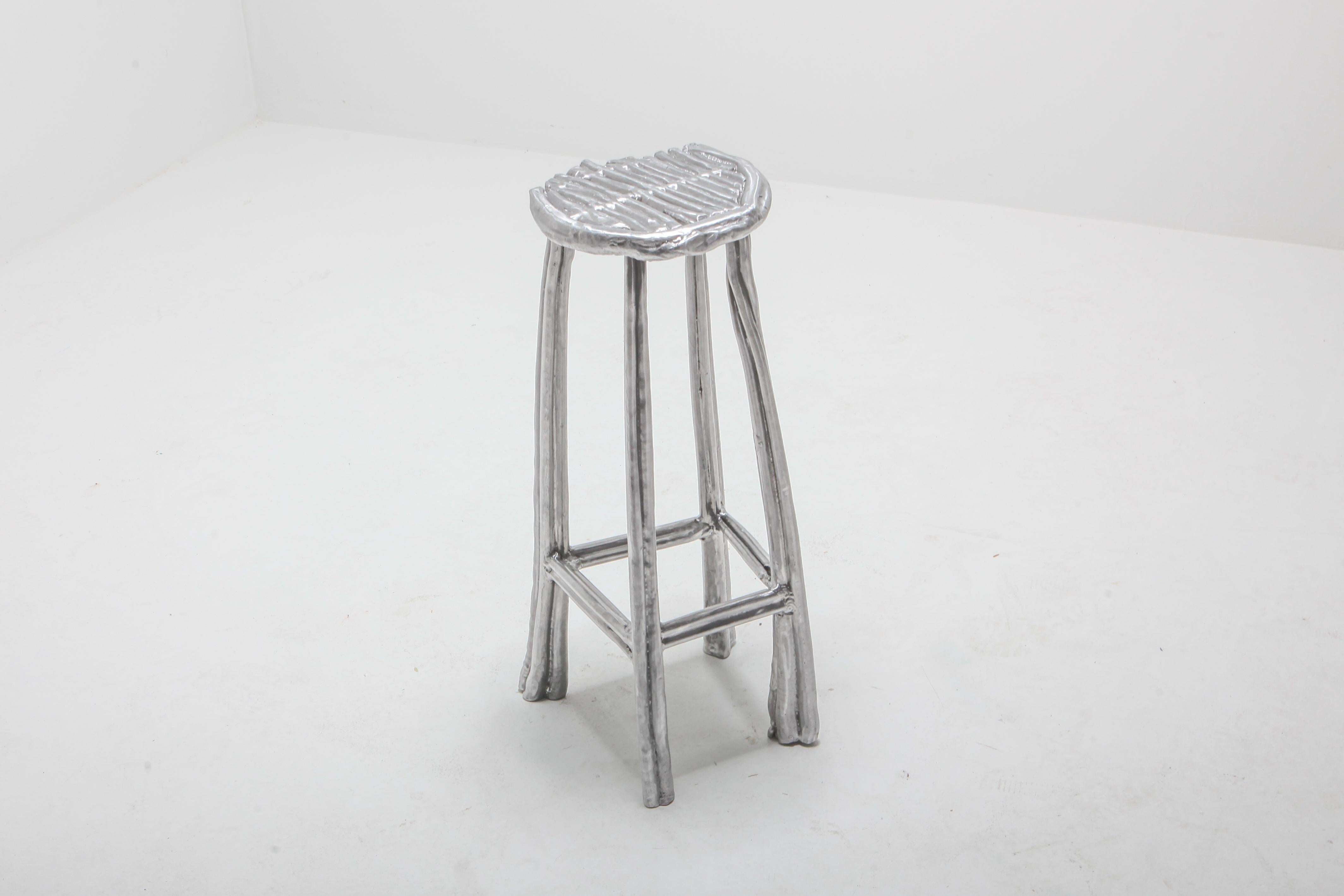 Aluminum Cast Bar Stool T-009 by Nicolas Erauw For Sale at 1stDibs ...