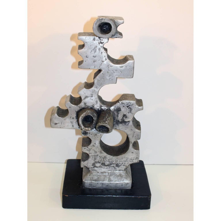 Aluminium Cast Machine Age Sculpture For Sale at 1stDibs
