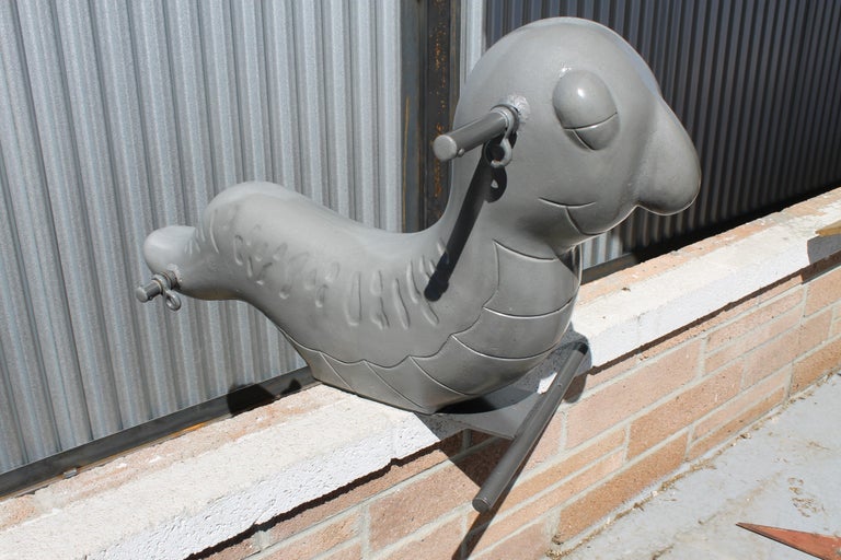 Aluminum Inchworm Playground Toy Sculpture at 1stDibs