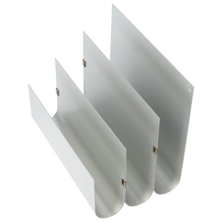 Aluminum Magazine Rack by Pierre Vandel For Sale at 1stDibs