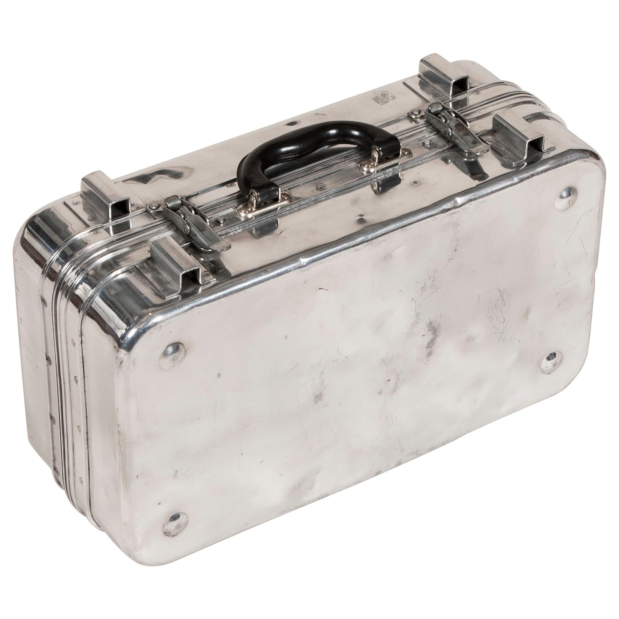 Industrial Aluminum Military Trunk at 1stDibs