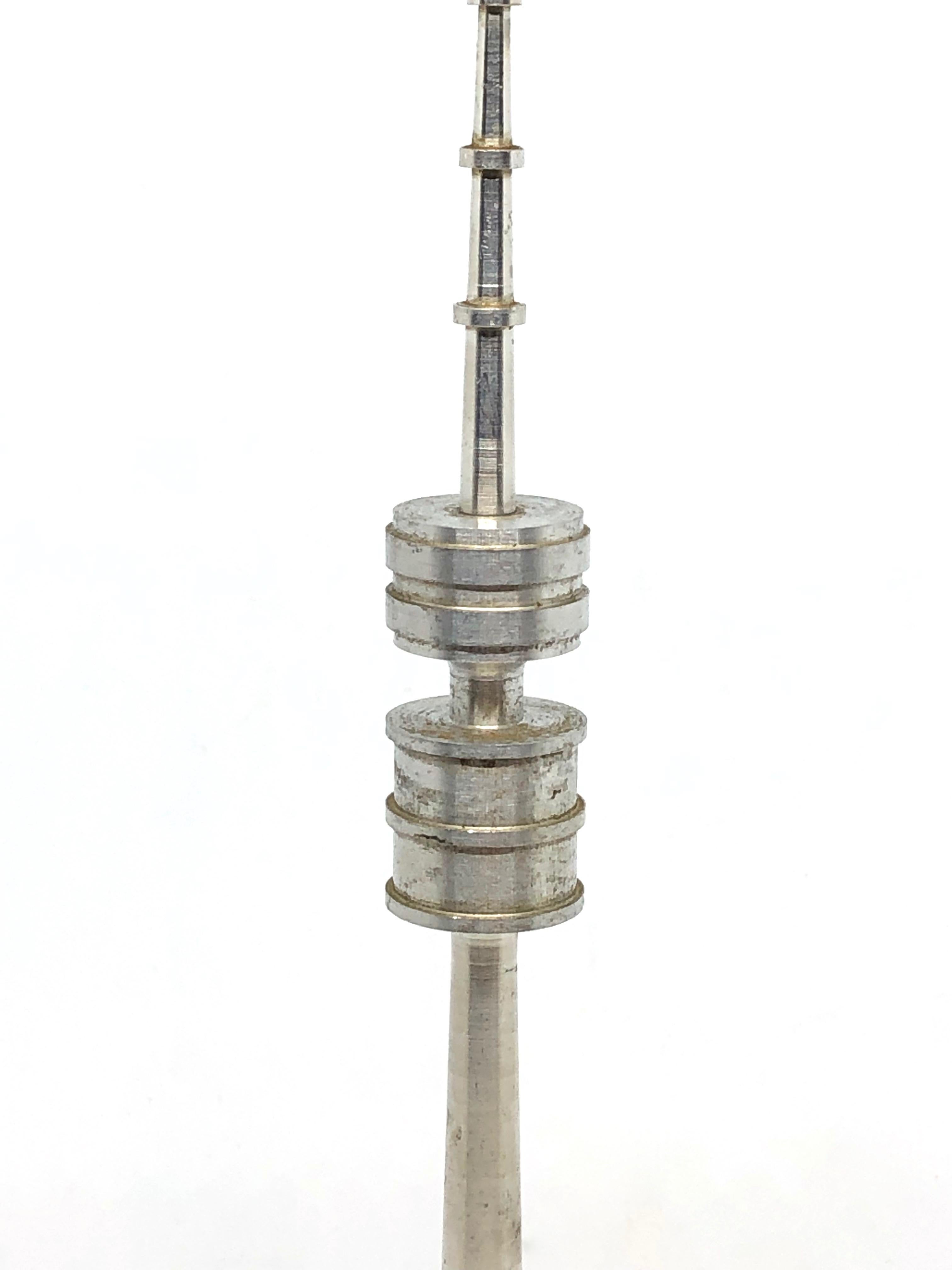 Aluminum Munich TV Television Tower Scale Design Model, 1970s at 1stDibs