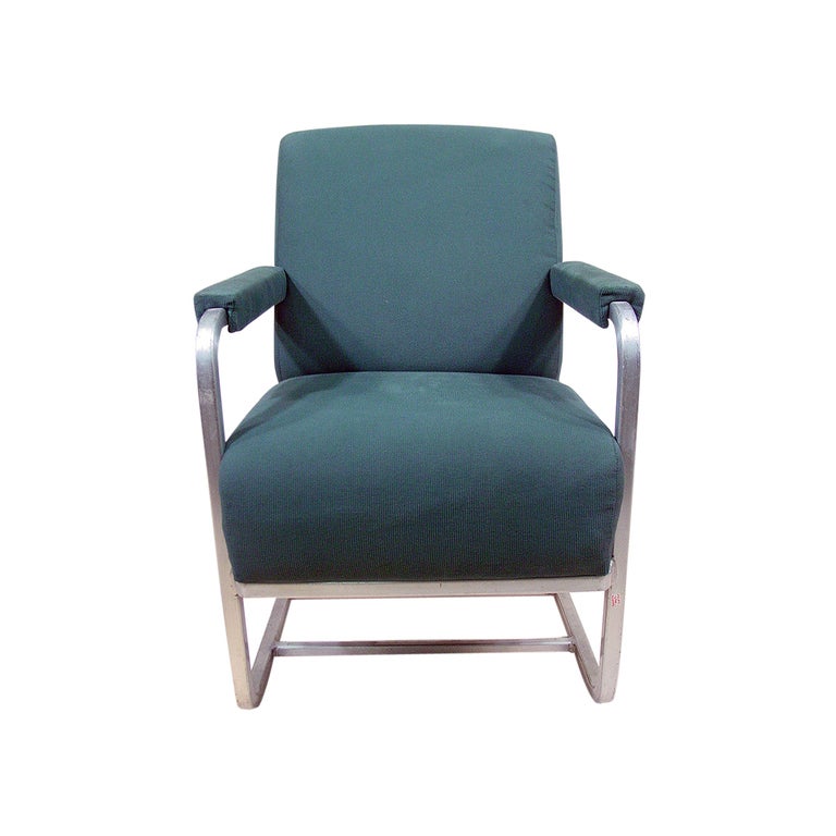 Aluminum Pullman Passenger Train Railroad Lounge Chair For Sale at 1stDibs