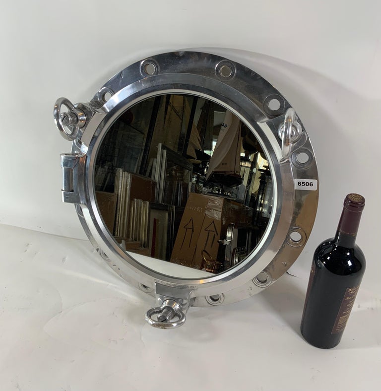 Aluminum Ship's Porthole Mirror For Sale at 1stDibs