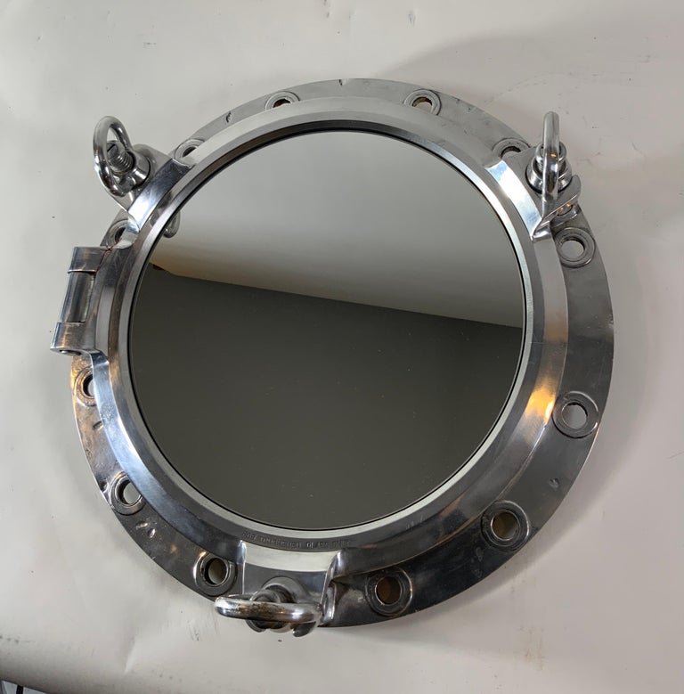 Aluminum Ship's Porthole Mirror For Sale at 1stDibs