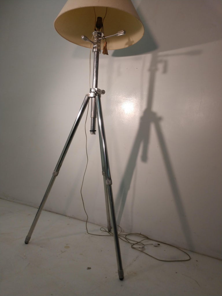 Aluminum Telescopic Tripod Floor Lamp Fully Adjustable at 1stDibs