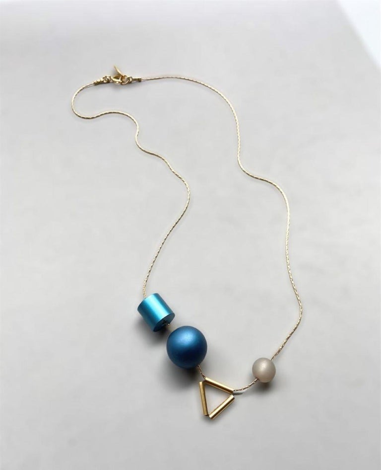 Aluminum Triangle necklace For Sale at 1stDibs