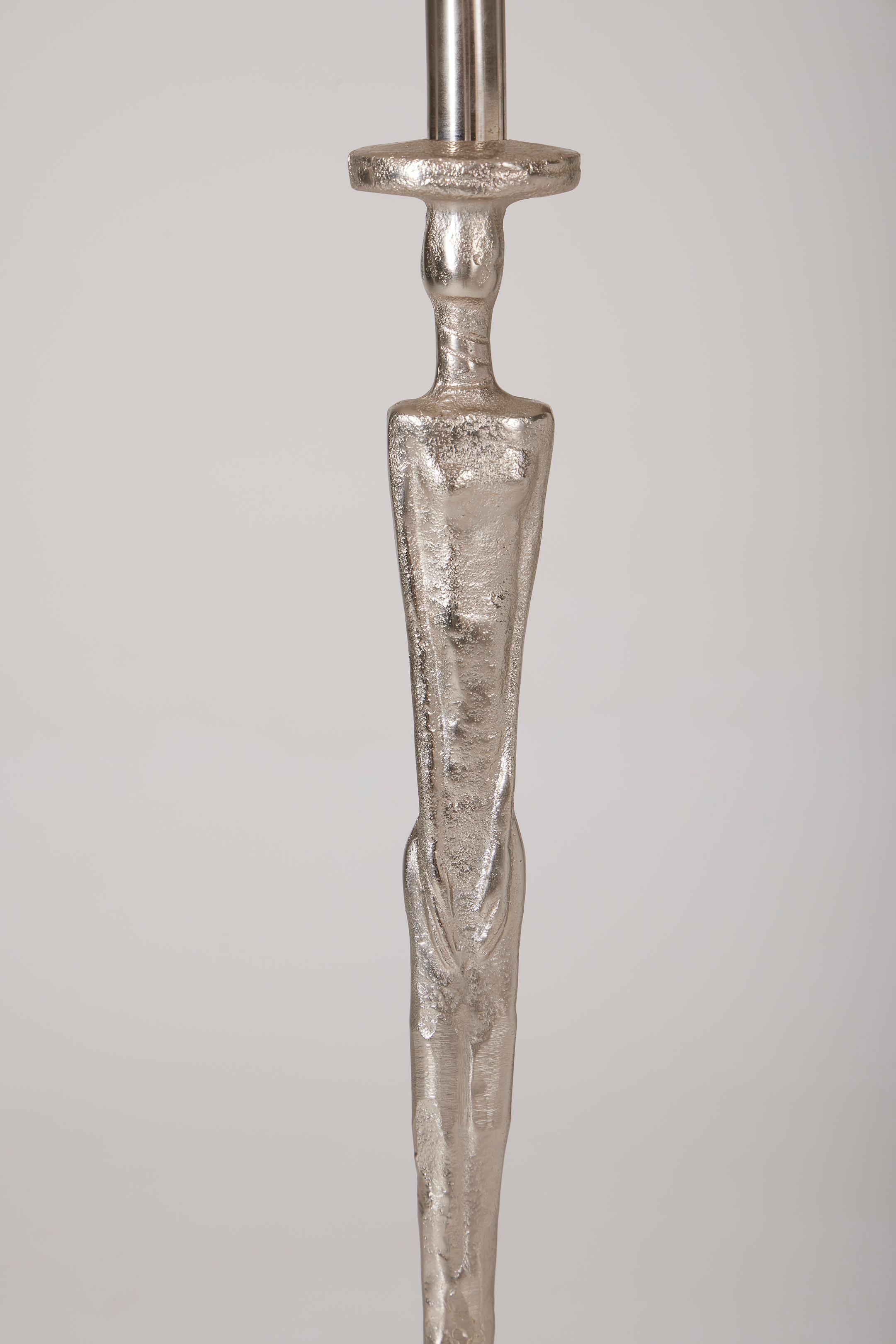Aluminum woman lamp For Sale at 1stDibs